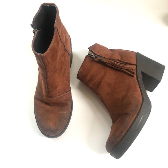Topshop | Shoes | Topshop Womens Ankle Boots Brown Size 7 | Poshmark